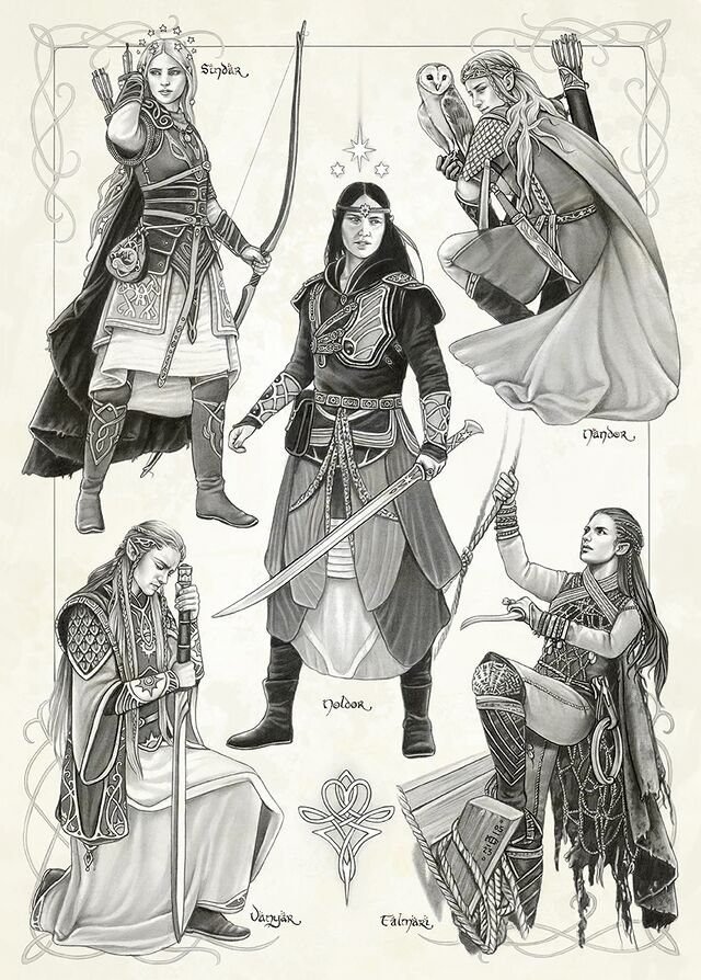 Tolkien Illustrationen Elfen